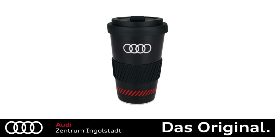 Original Audi Sport Trinkbecher hoonitron, schwarz/rot/weiß 3292200800 ...